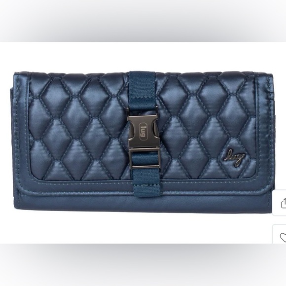 lug | Bags | Lug Throttle Rfid Wallet In Metallic Indigo | Poshmark